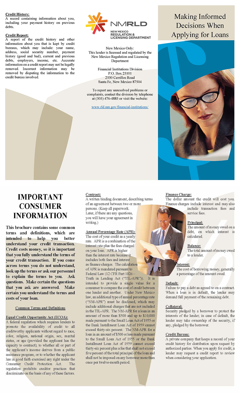 Rates, Terms, & Licensing Information - Personify Financial